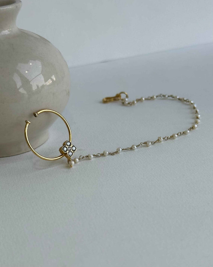 925 Sterling Silver Nath - Handcrafted Indian Silver Nose Ring | NUVI ...